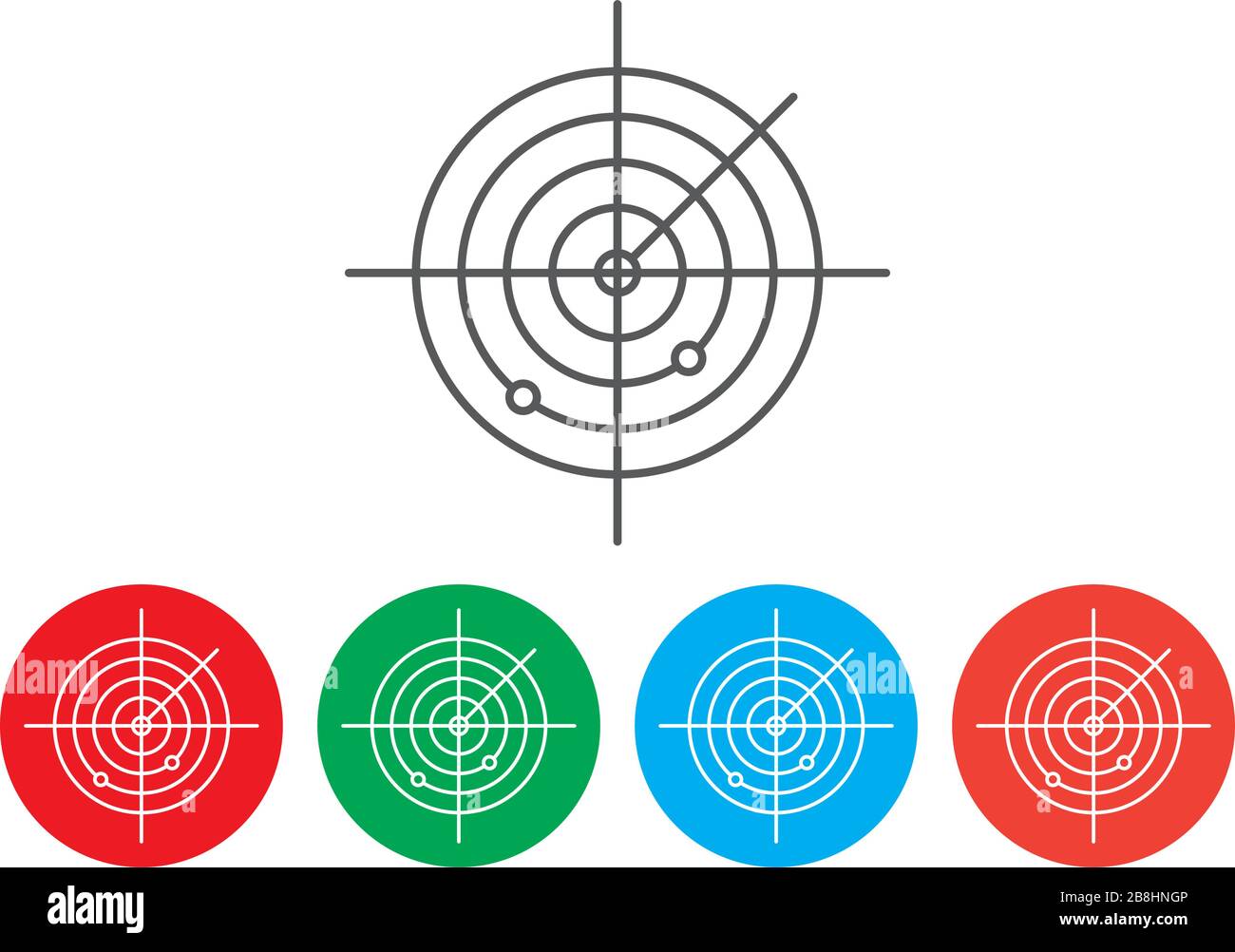 radar vector icon concept, isolated on white background Stock Vector ...