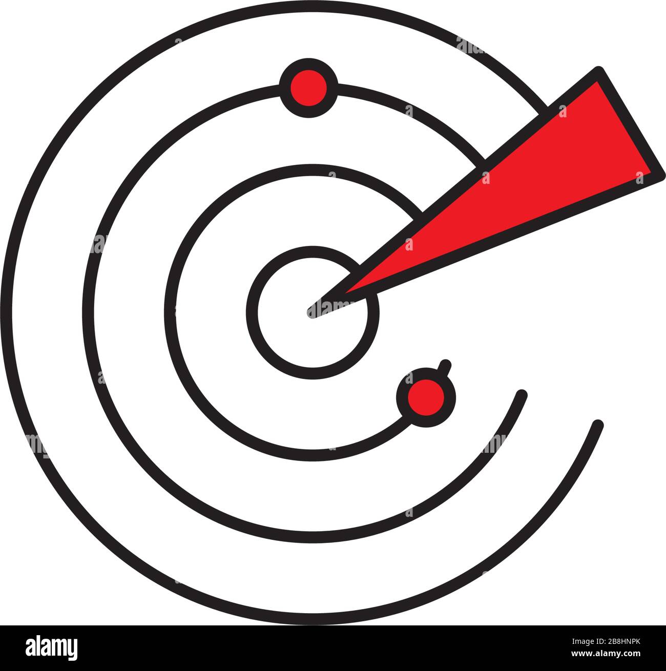 radar vector icon concept, isolated on white background Stock Vector ...