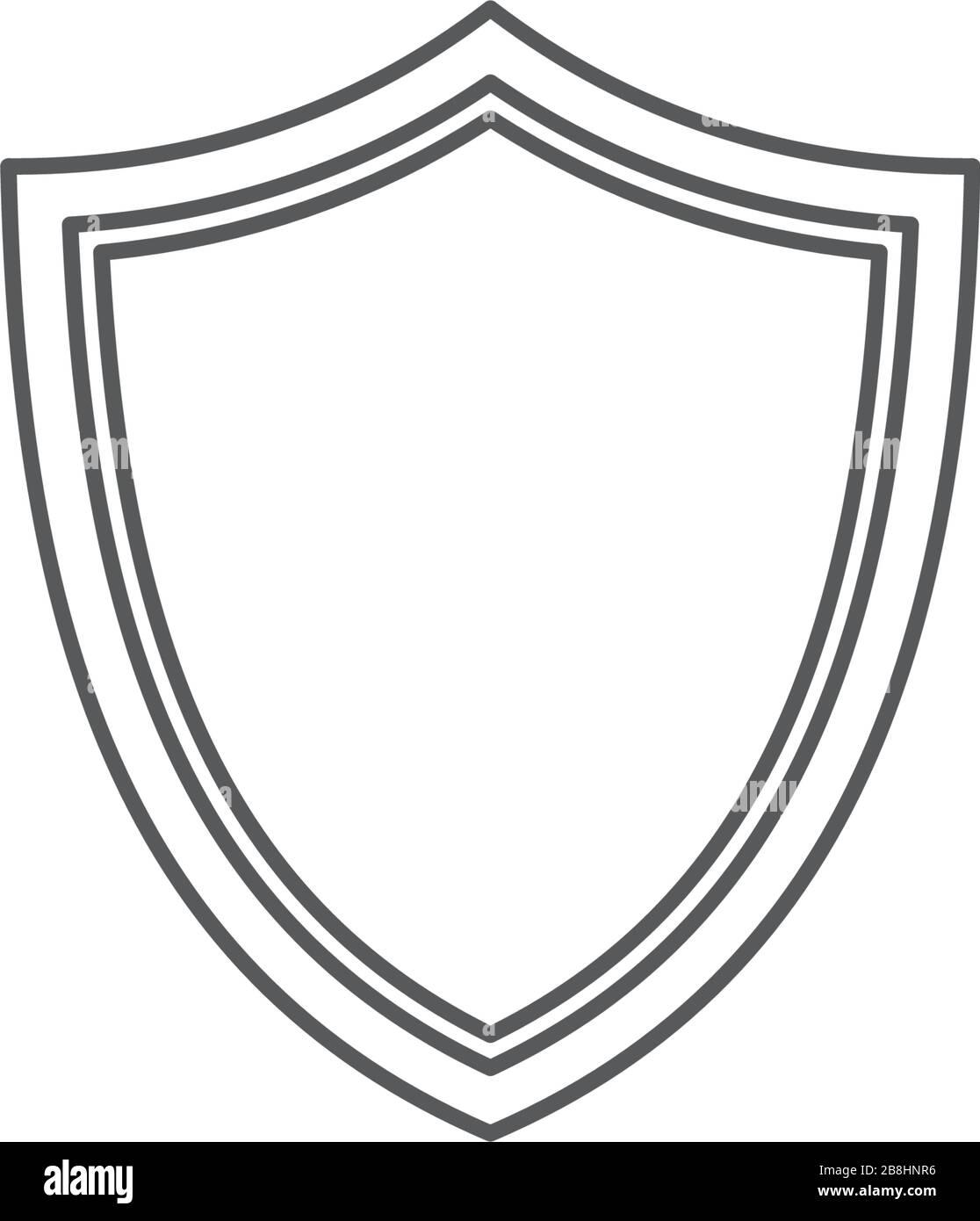 shield or guard vector icon concept, isolated on white background Stock ...