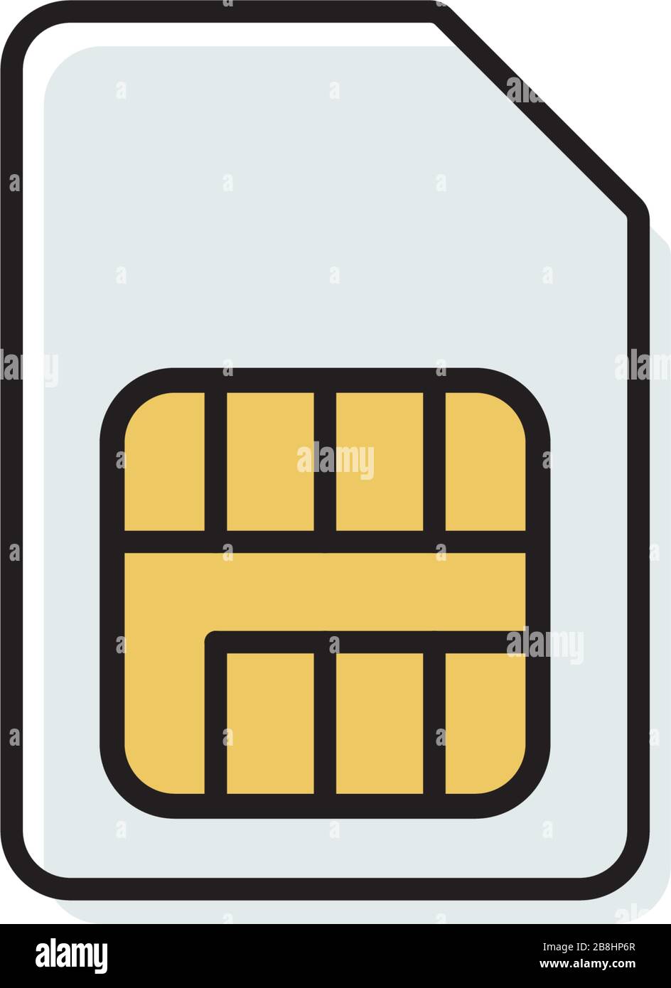 sim card vector icon concept, isolated on white background Stock Vector ...