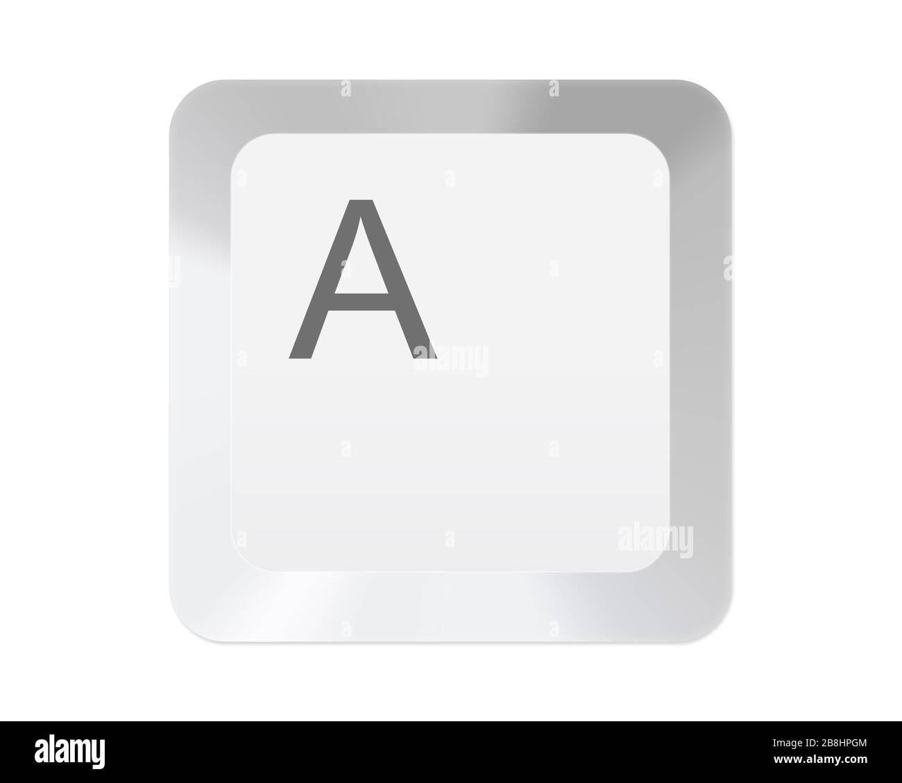 White computer key with letter Stock Photo - Alamy