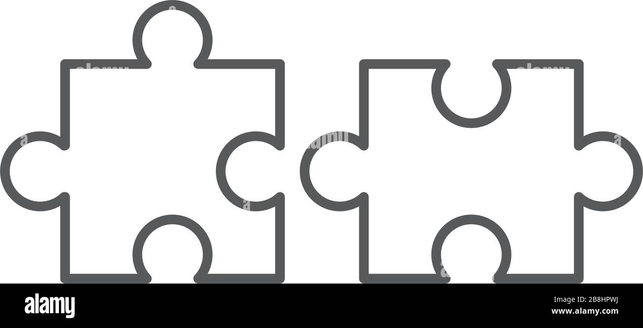 Puzzle vector icon symbol isolated on white background Stock Vector ...