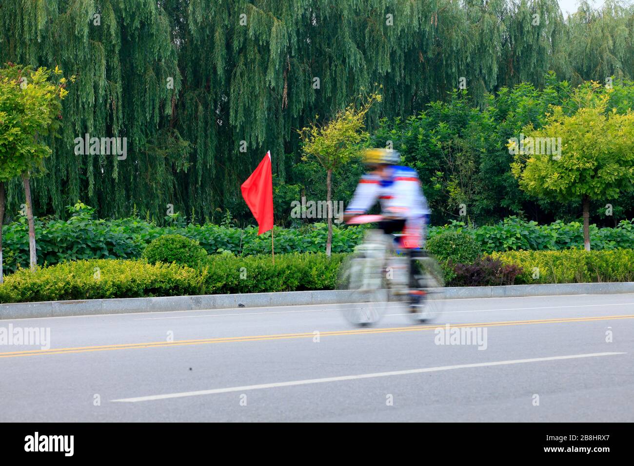 Cycling competition,cyclist athletes riding a race at high speed Stock ...