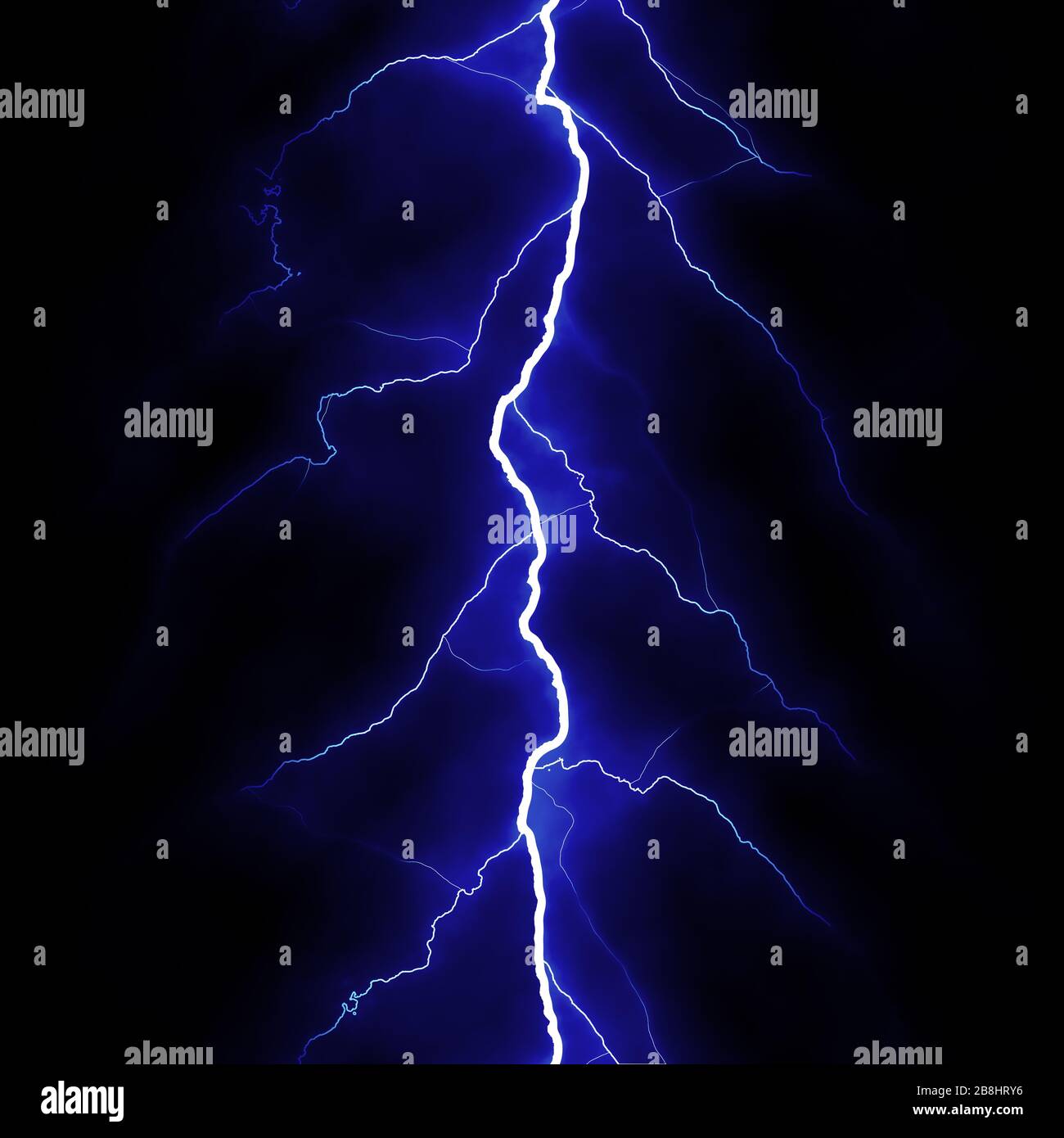 Lightning flash on black background Stock Photo - Alamy