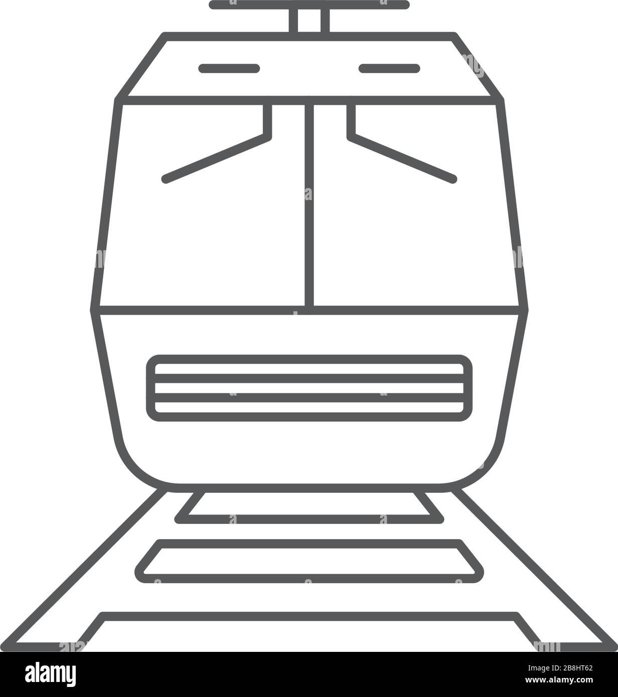 Train on railway vector icon transportation symbol isolated on white ...