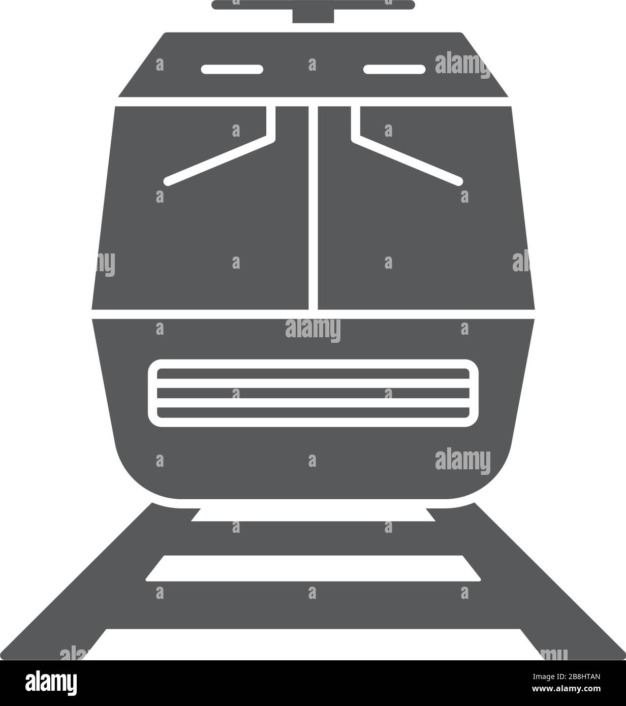 Train on railway vector icon transportation symbol isolated on white ...