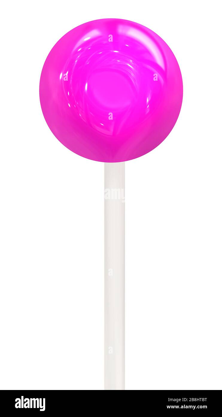 violet lollipop isolated on white background. With Clipping Path Stock ...