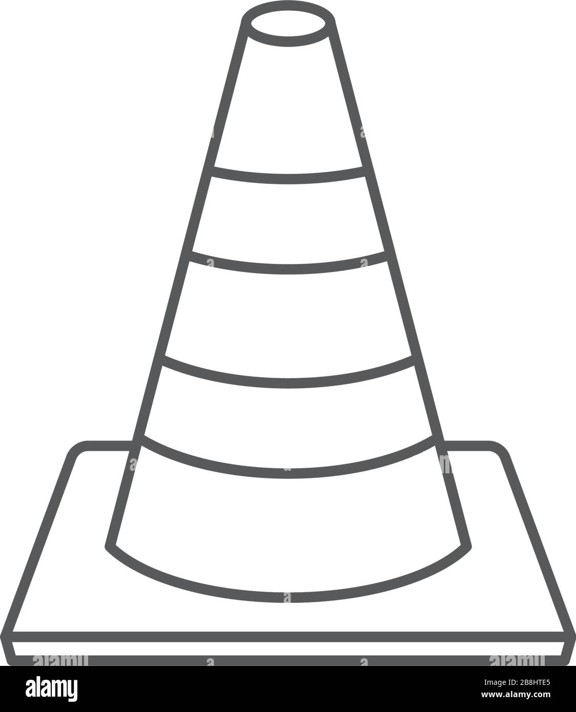 Traffic cone vector icon symbol isolated on white background Stock ...