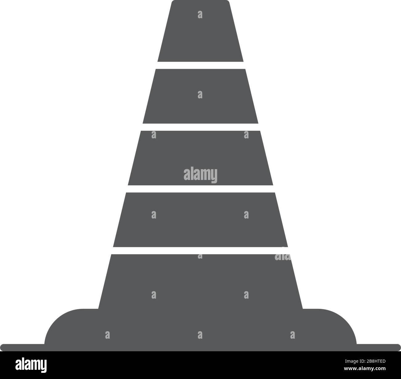 Traffic cone vector icon symbol isolated on white background Stock ...