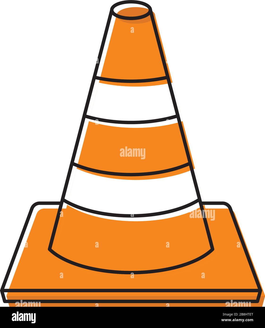 Traffic cone vector icon symbol isolated on white background Stock ...