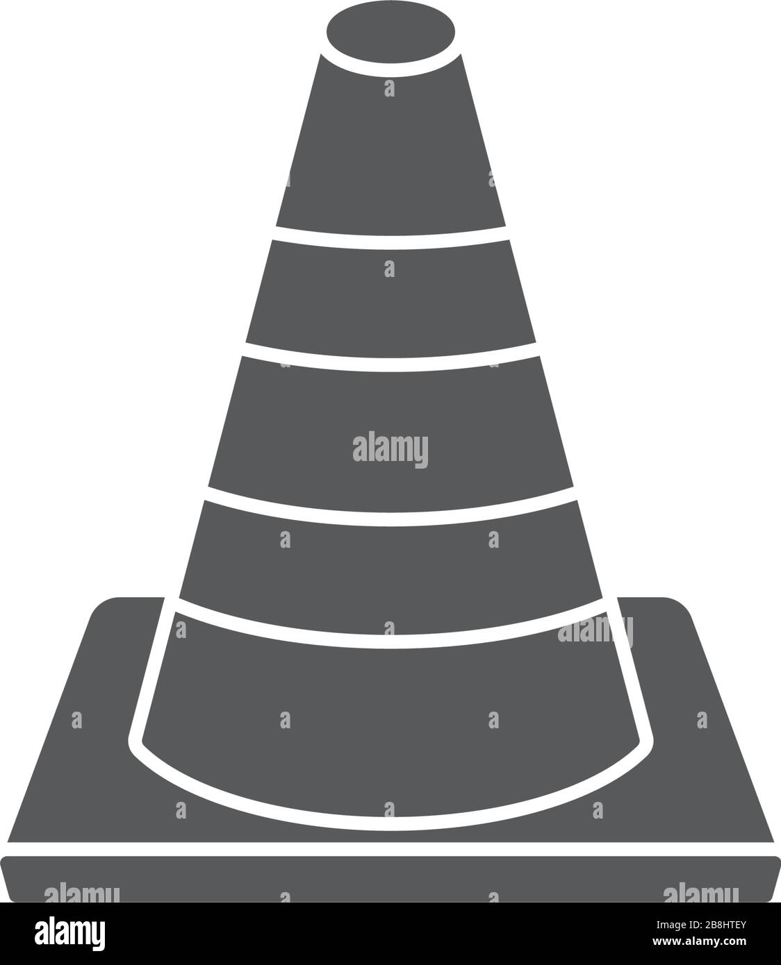 Traffic cone vector icon symbol isolated on white background Stock ...