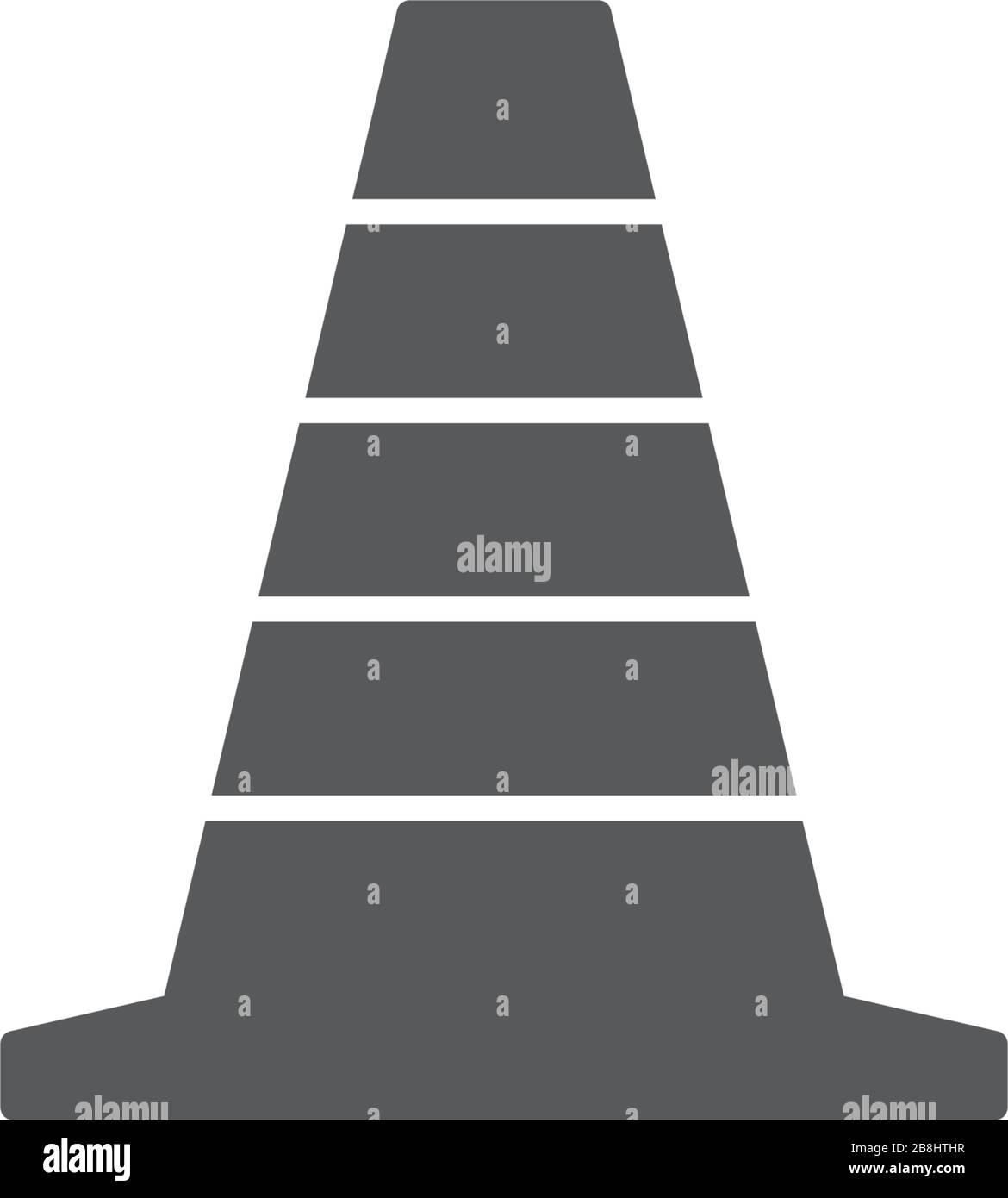 Traffic cone vector icon symbol isolated on white background Stock ...