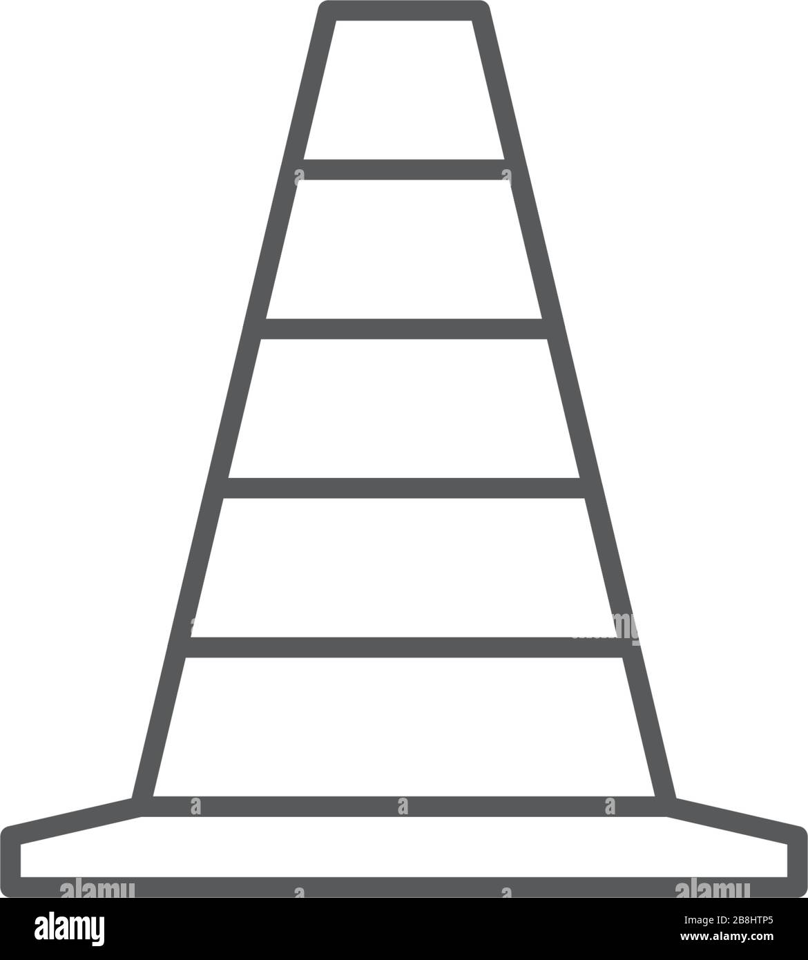 Traffic cone vector icon symbol isolated on white background Stock ...