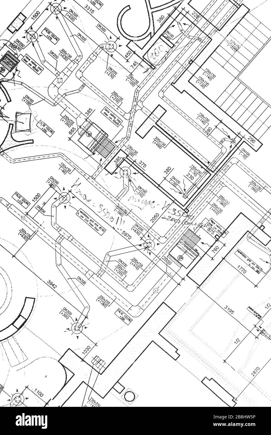 part of architectural project Stock Photo - Alamy