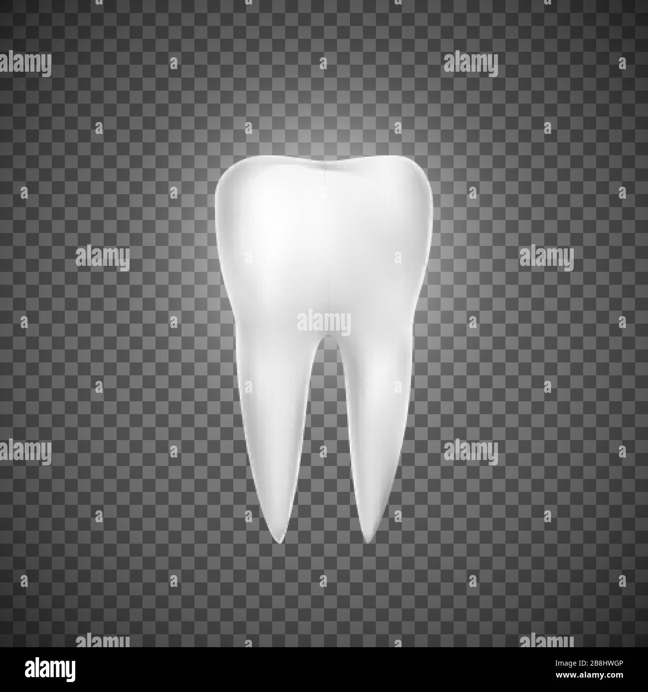 Realistic tooth illustration. Dental care and tooth restoration ...