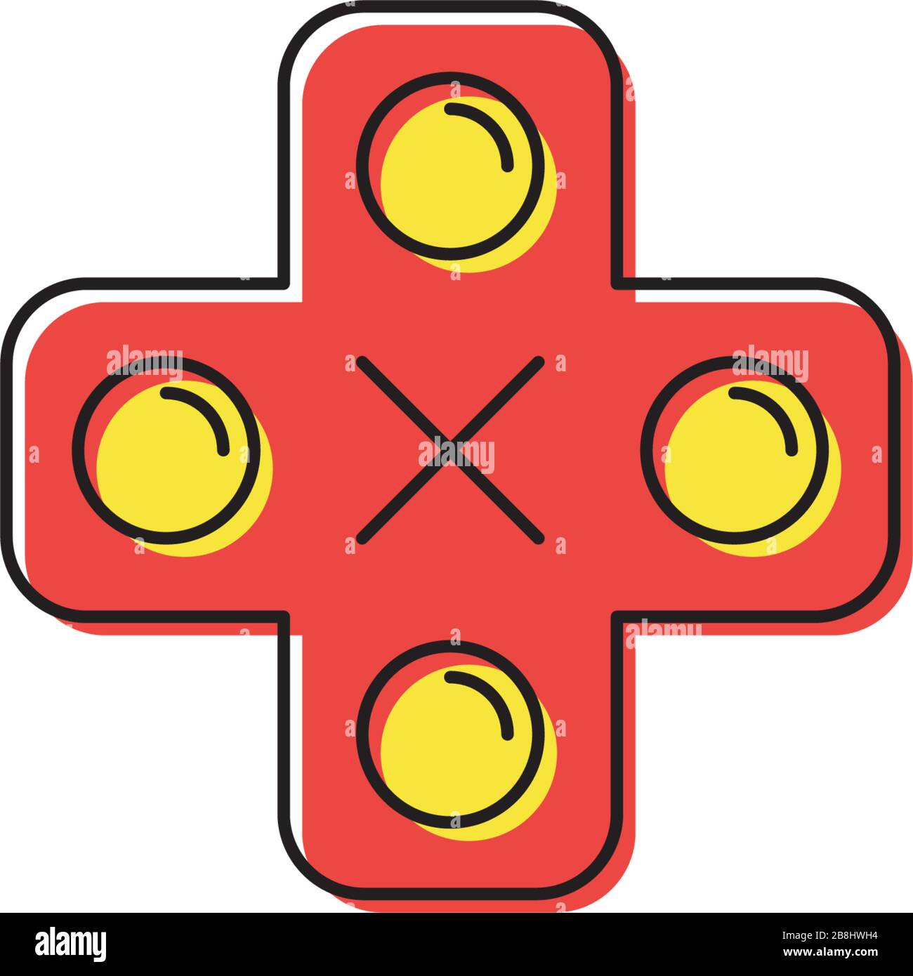 Joystick game vector icon symbol isolated on white background Stock ...