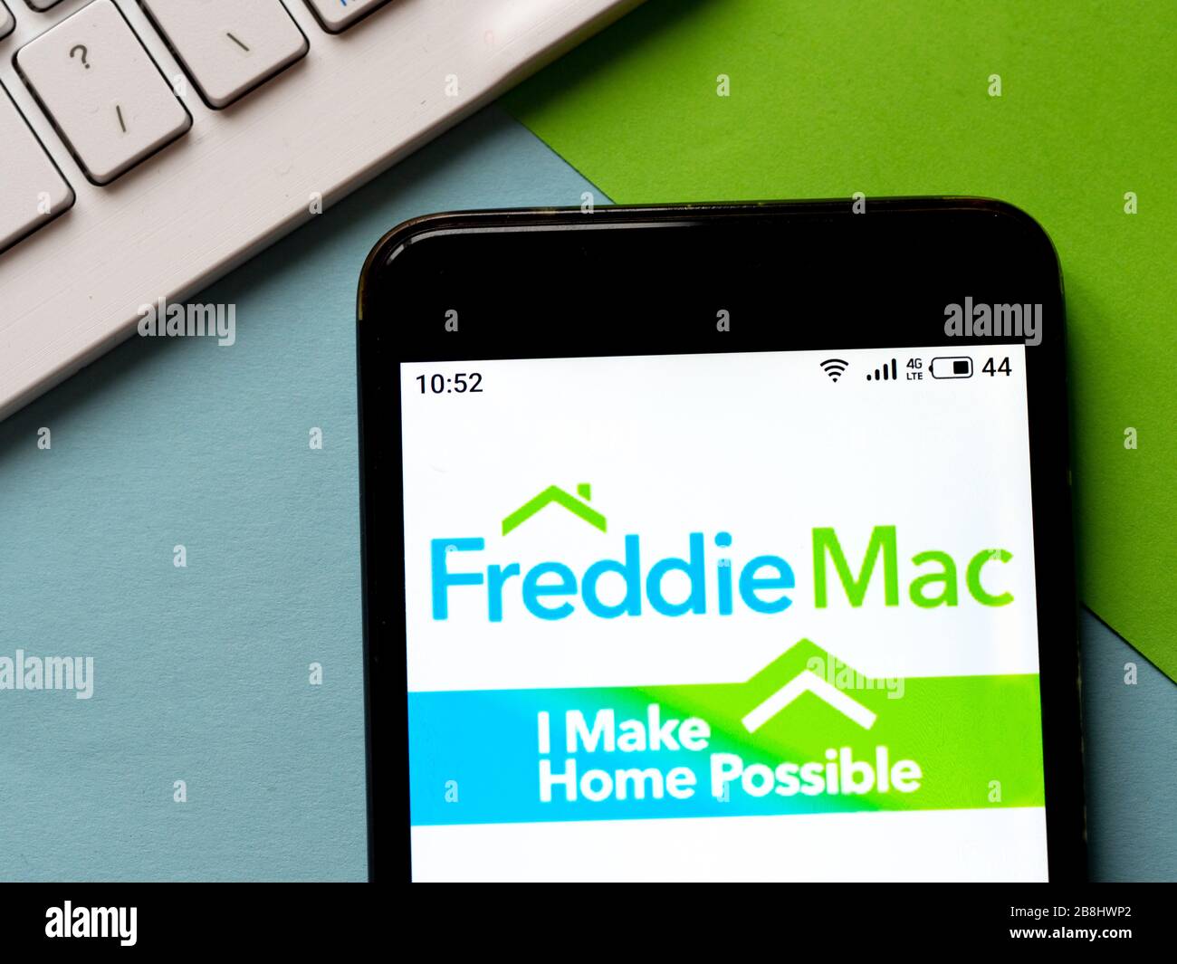 In this photo illustration Freddie Mac logo is seen displayed on a ...
