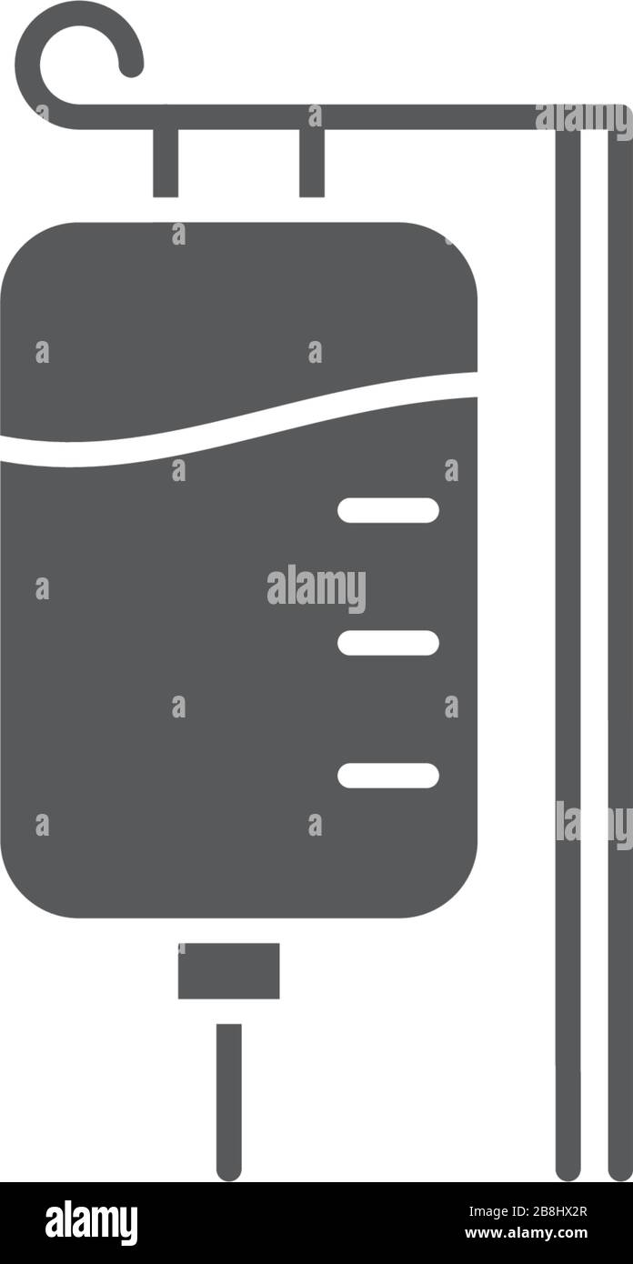 Infusion drip vector icon symbol medical isolated on white background ...