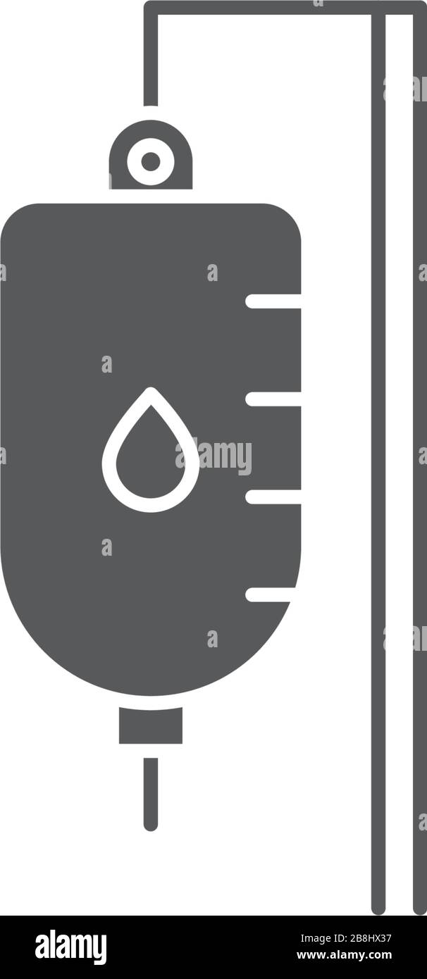 Infusion drip vector icon symbol medical isolated on white background ...
