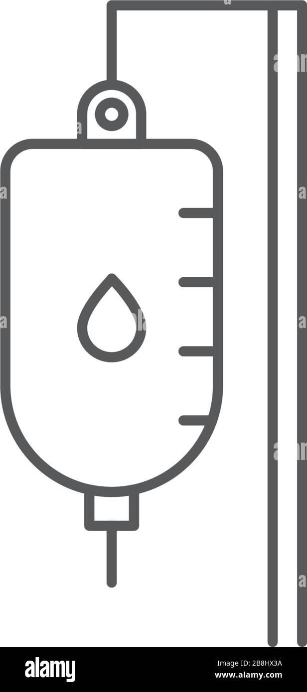 Infusion drip vector icon symbol medical isolated on white background ...
