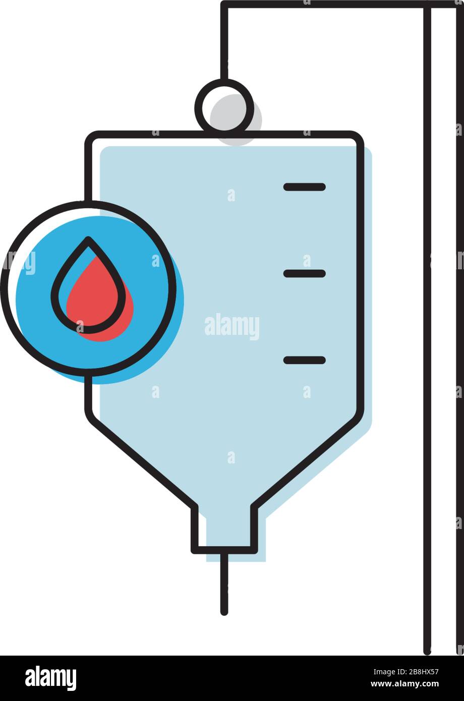 Infusion drip vector icon symbol medical isolated on white background ...