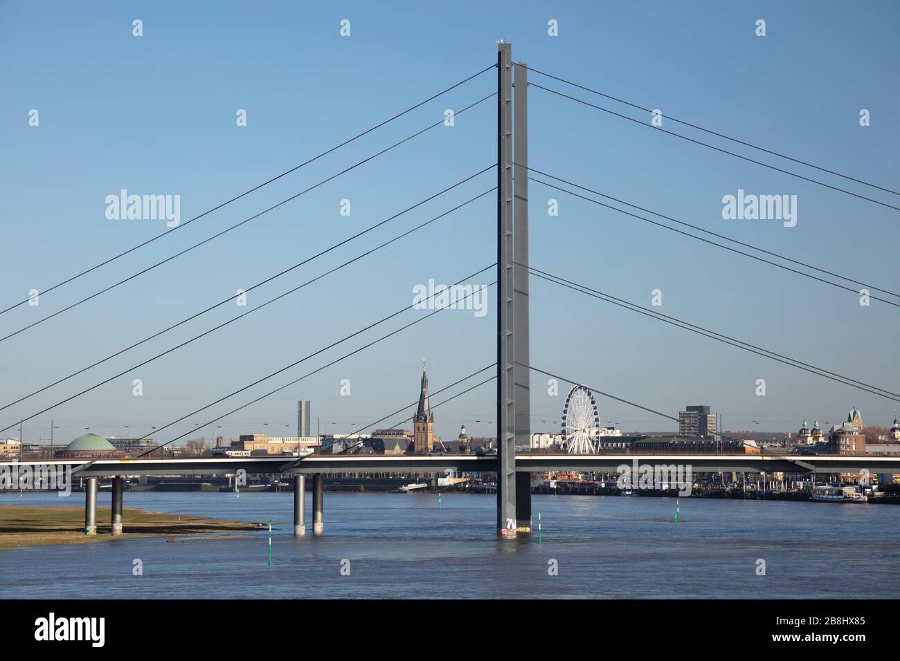 Dusseldorf city bridge river hi-res stock photography and images - Alamy