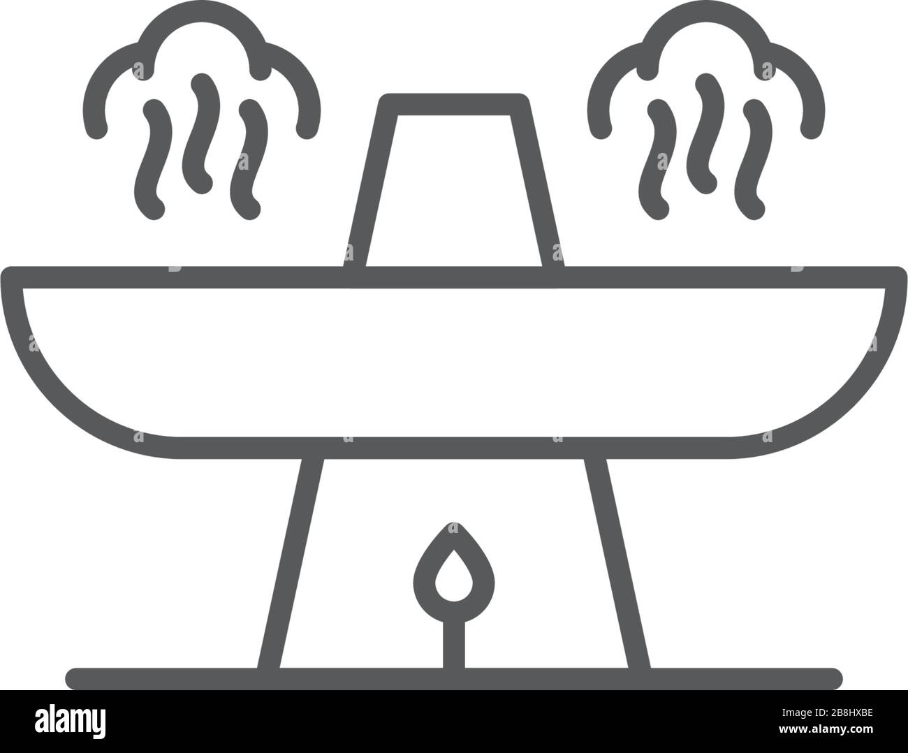 Hot pot food vector icon symbol isolated on white background Stock ...