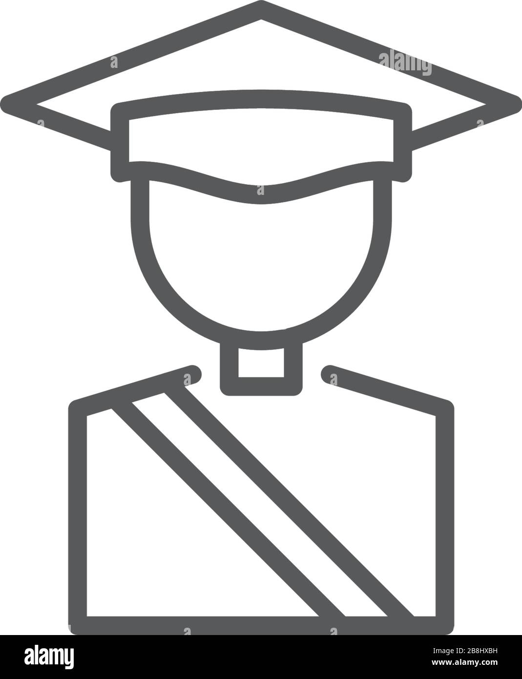 Graduate vector icon symbol isolated on white background Stock Vector ...