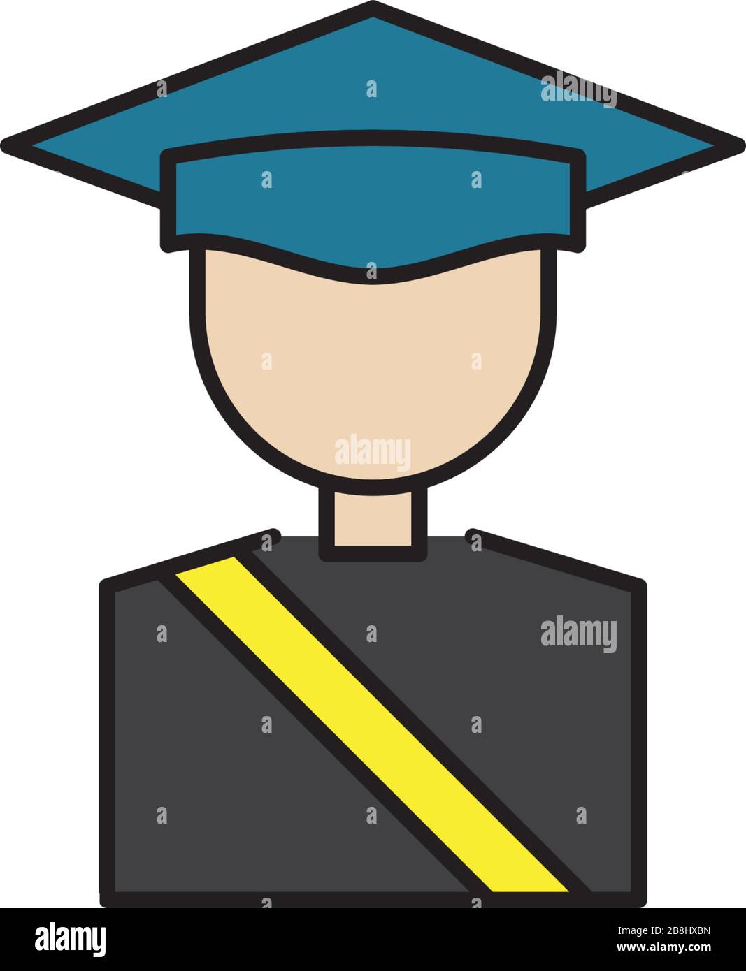 Graduate vector icon symbol isolated on white background Stock Vector ...