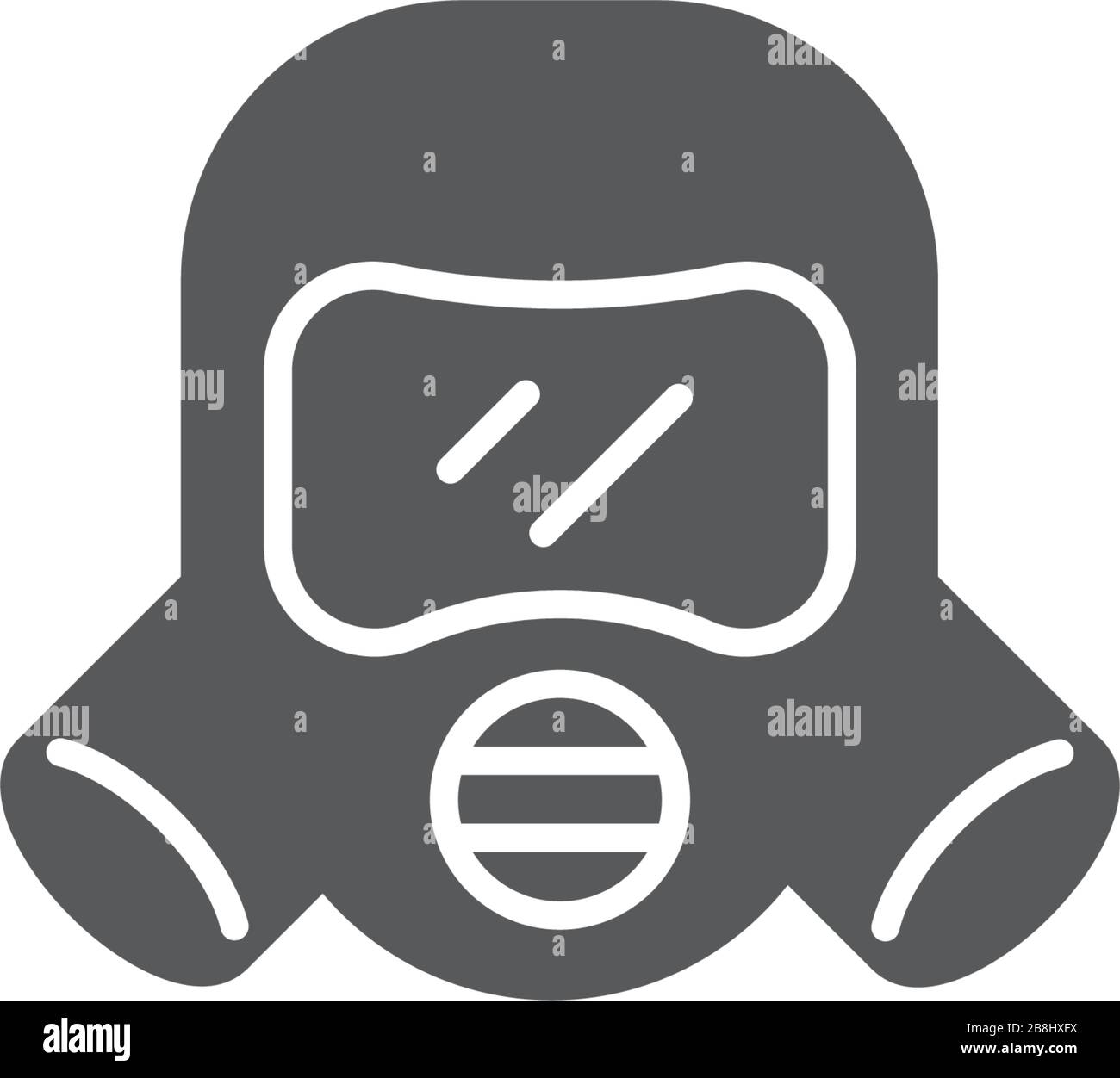 Gas mask vector icon symbol isolated on white background Stock Vector ...