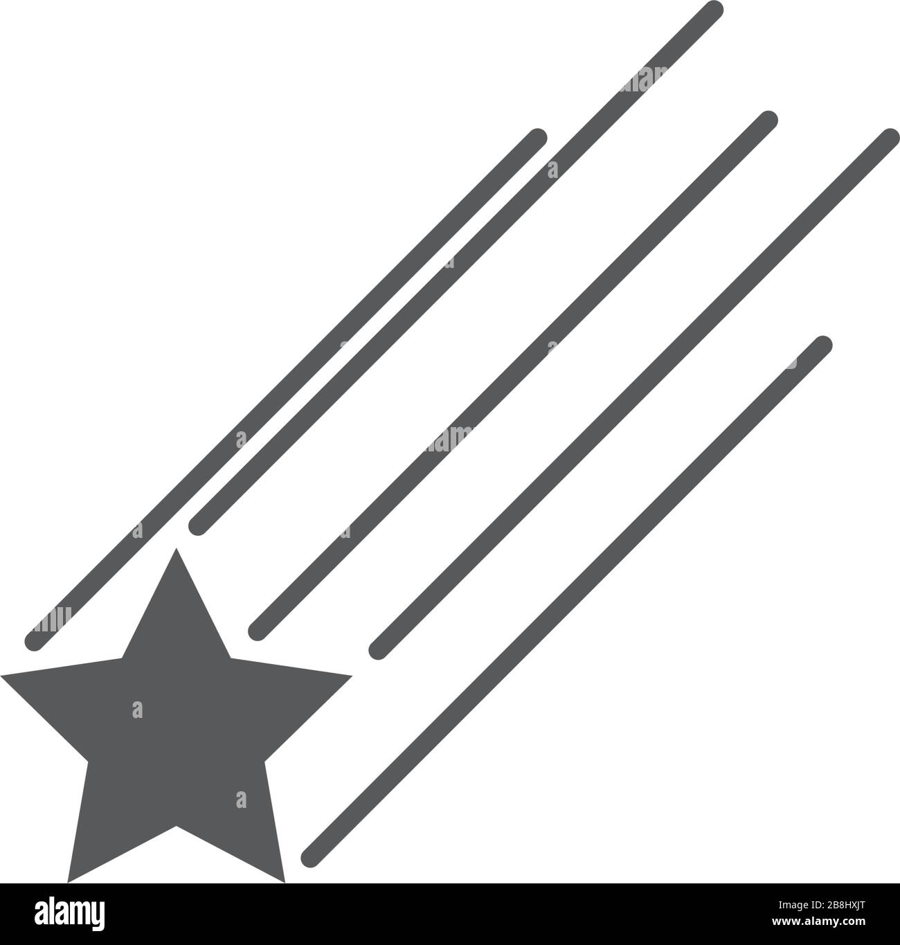 Falling Stars vector icon symbol isolated on white background Stock ...