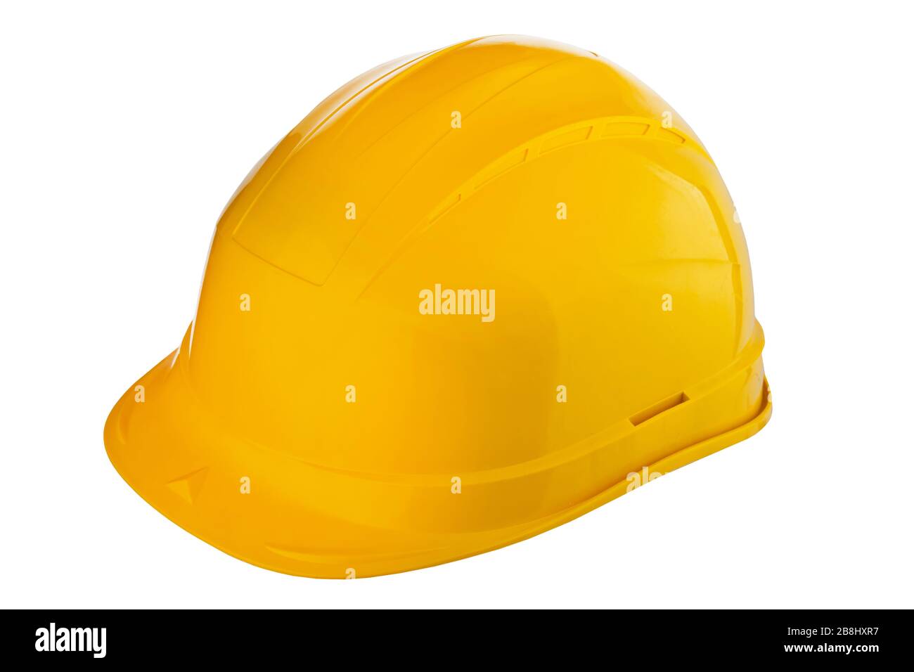 Yellow helmet isolated on white Stock Photo - Alamy