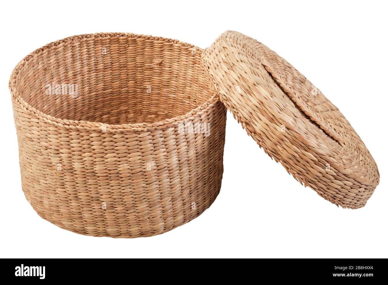 empty basket isolated on a white background Stock Photo - Alamy