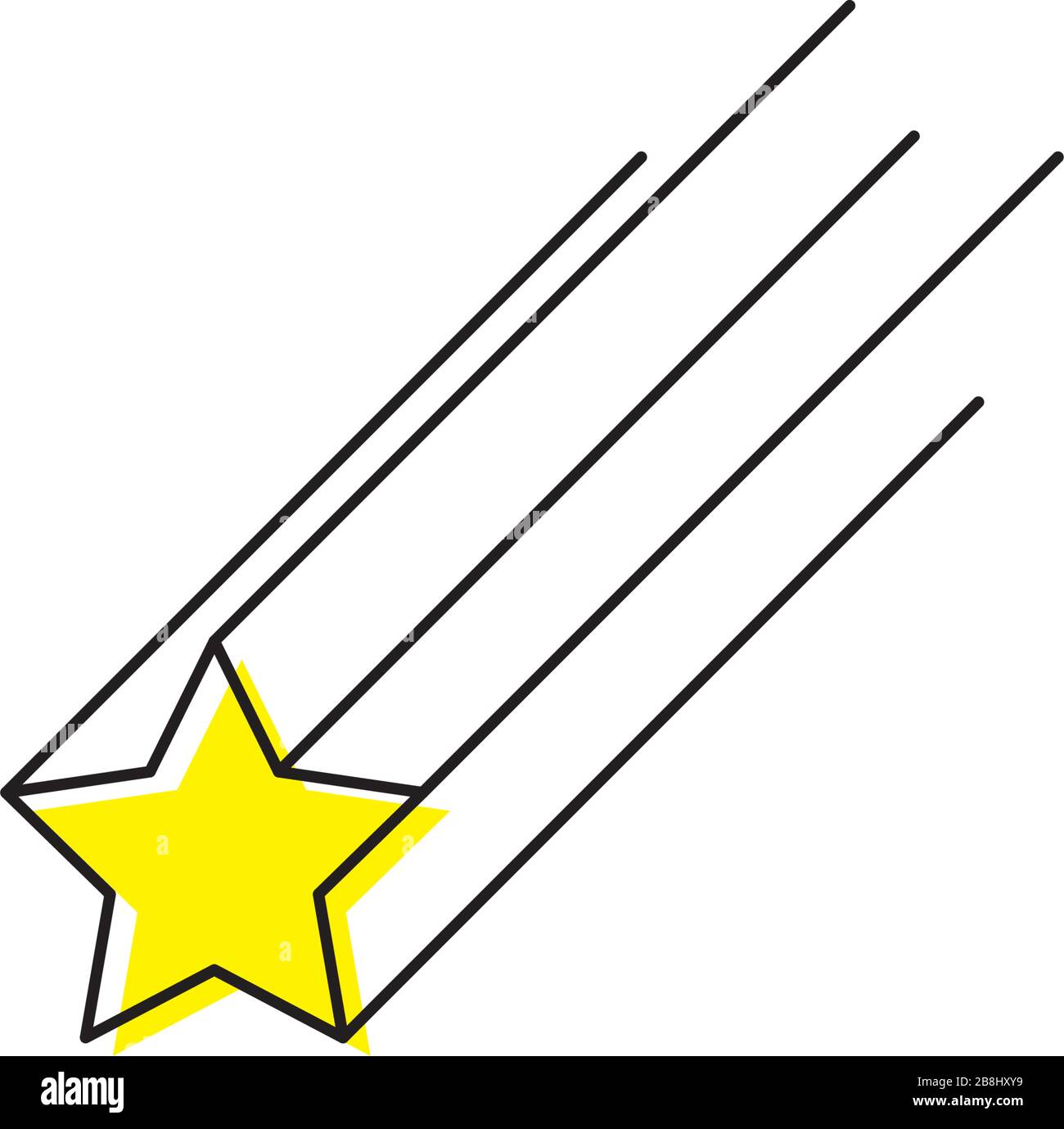 Falling Stars vector icon symbol isolated on white background Stock ...