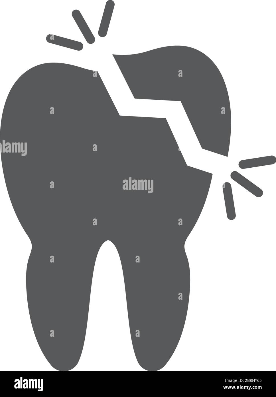 Decayed teeth vector icon symbol dental disease isolated on white ...