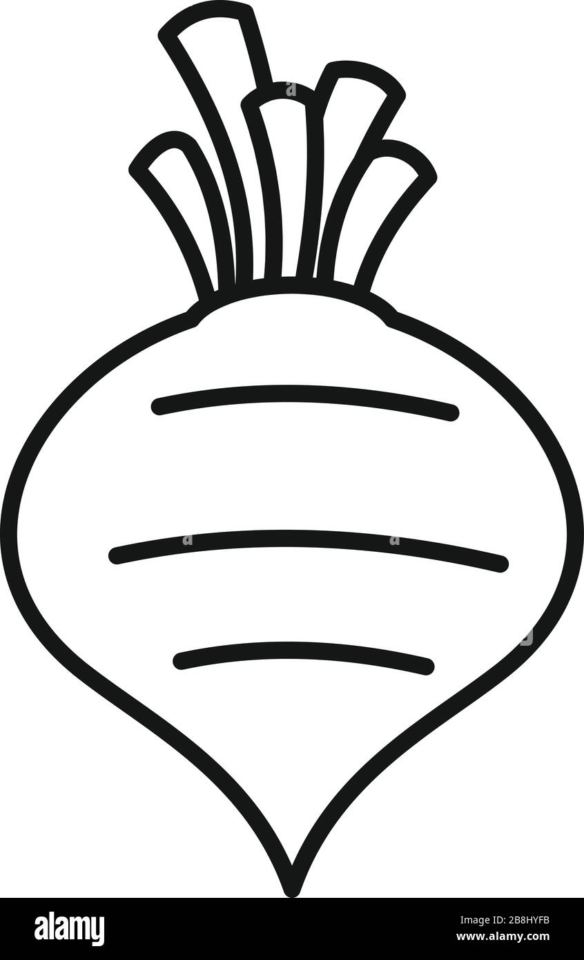 Beet icon. Outline beet vector icon for web design isolated on white ...