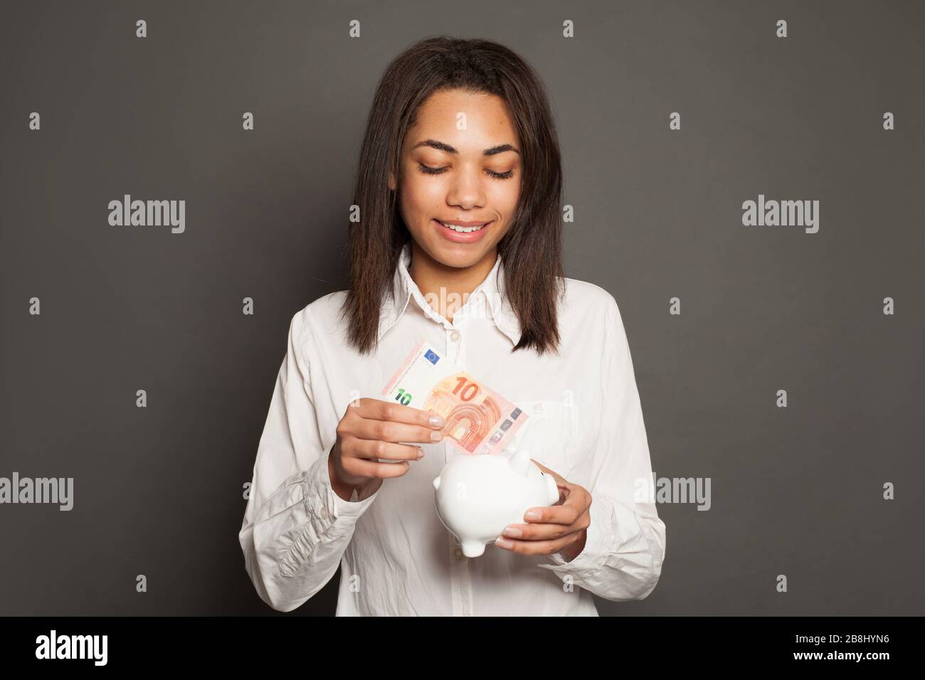 Girl money teenager euro hi-res stock photography and images - Alamy