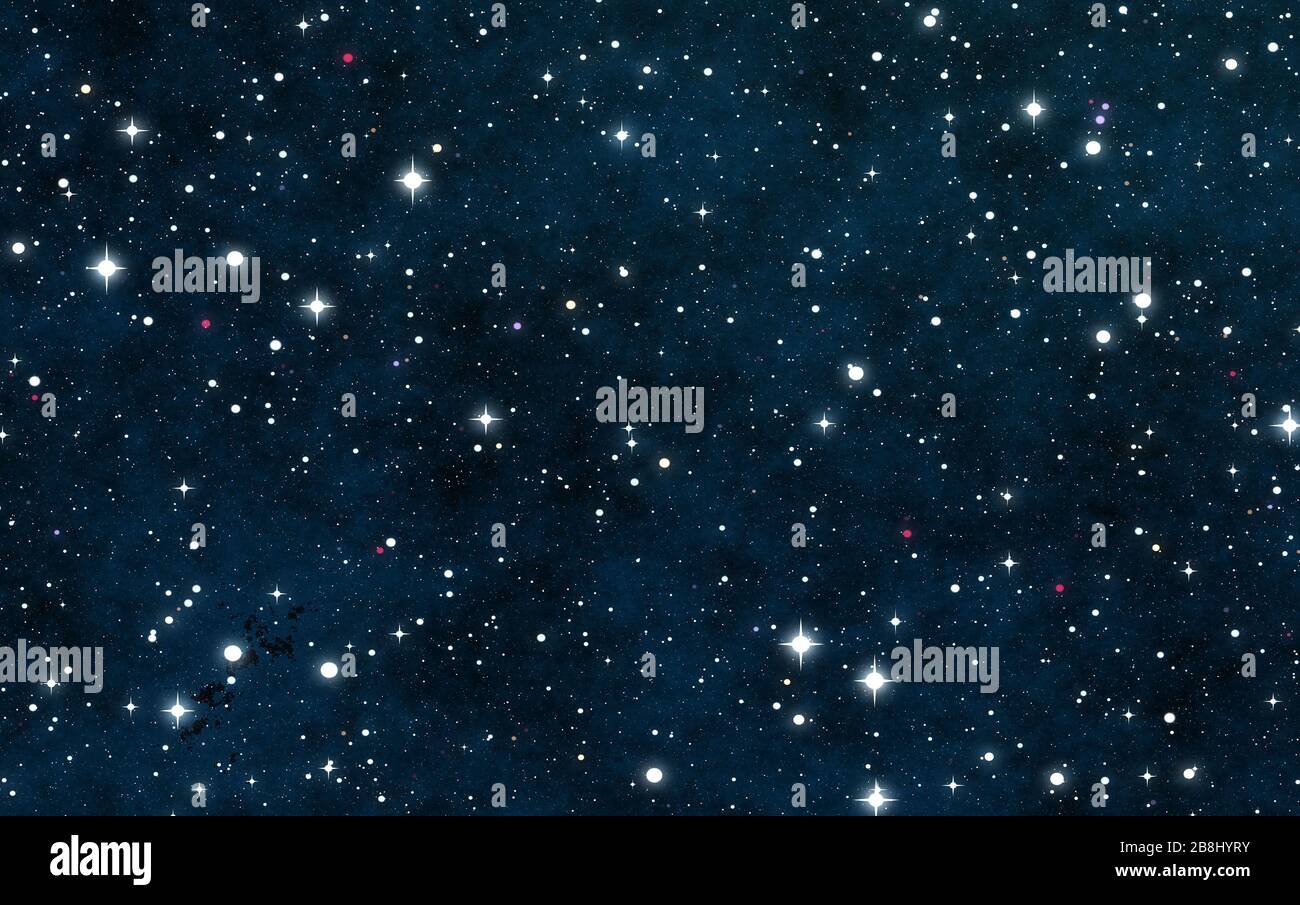 Seamless Starfield with Glowing Stars at Night Stock Photo - Alamy