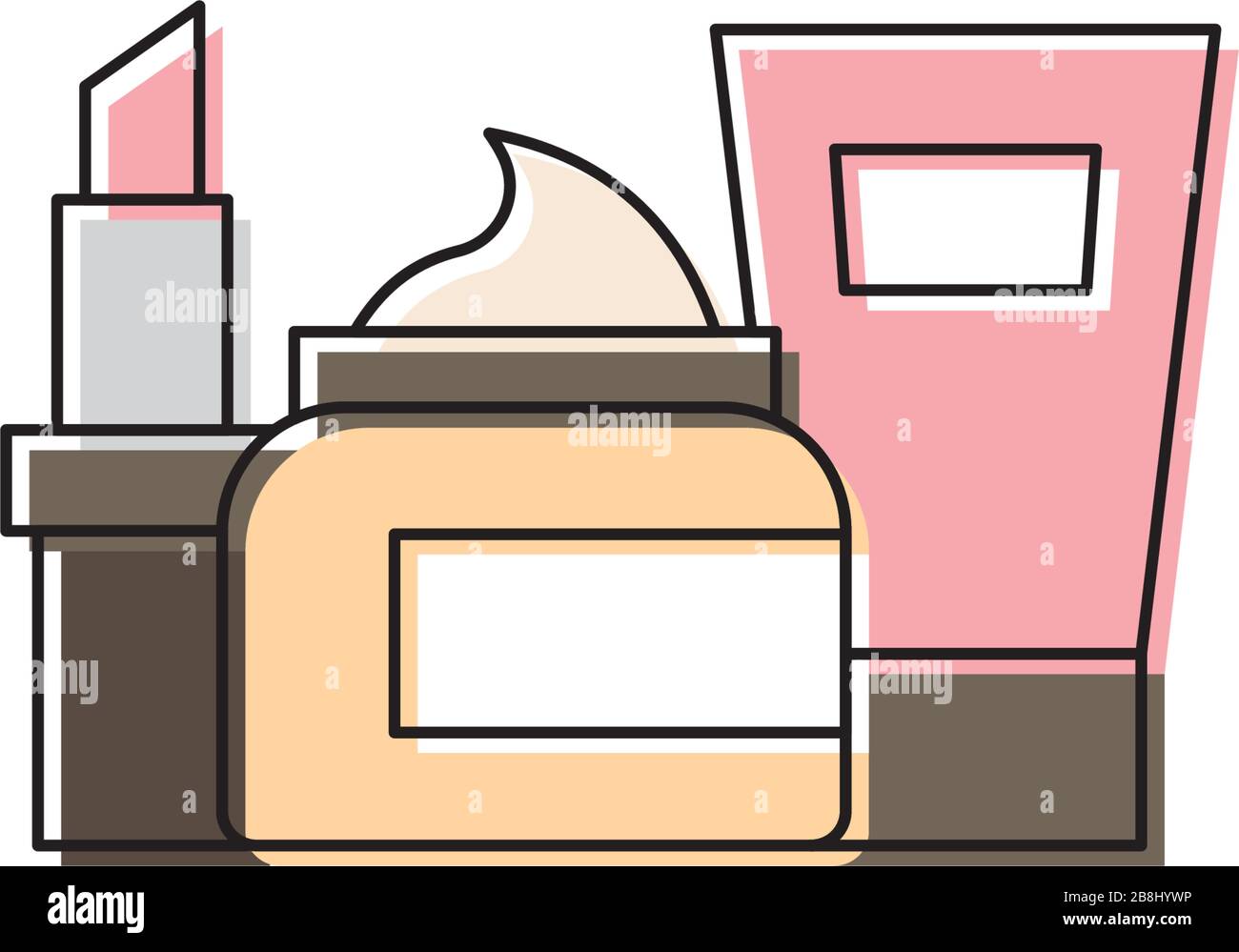 Cosmetics set vector icon symbol beauty isolated on white background ...