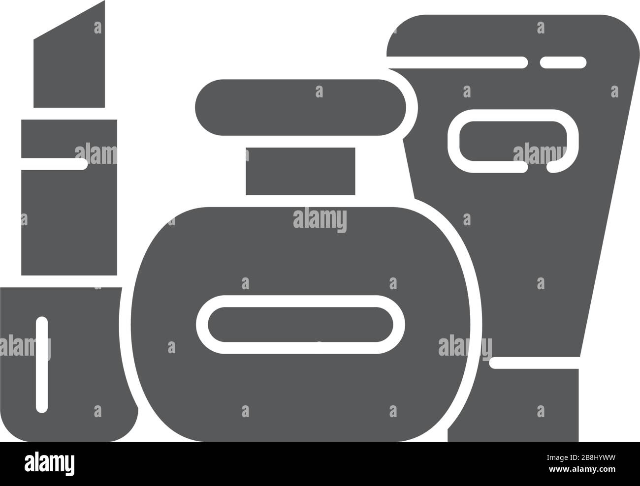 Cosmetics set vector icon symbol beauty isolated on white background ...