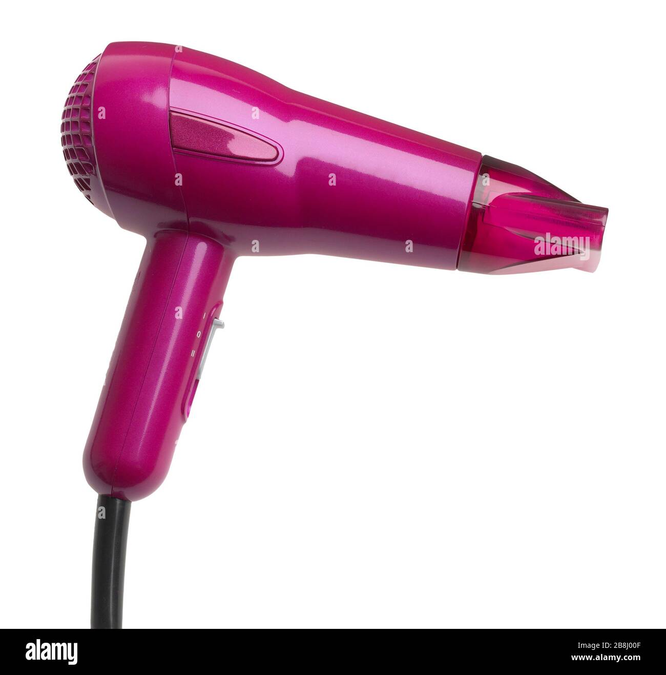 red hair dryer isolated on white background Stock Photo - Alamy