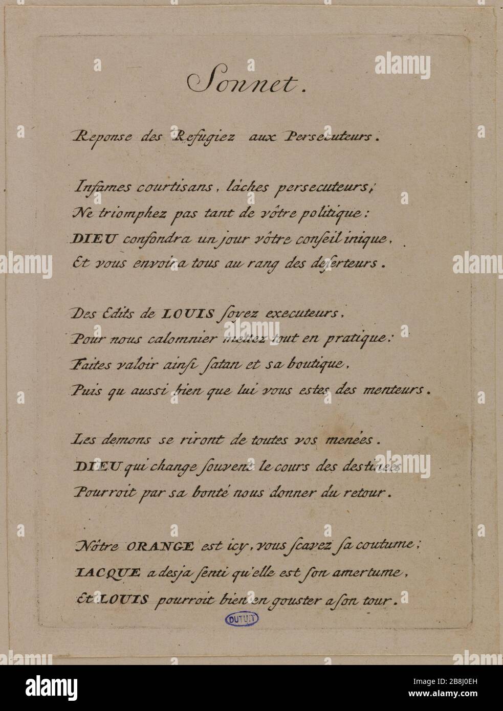 Sonnet final (Dutuit page 147) Dusart, Cornelis. "Sonnet final (Dutuit ...
