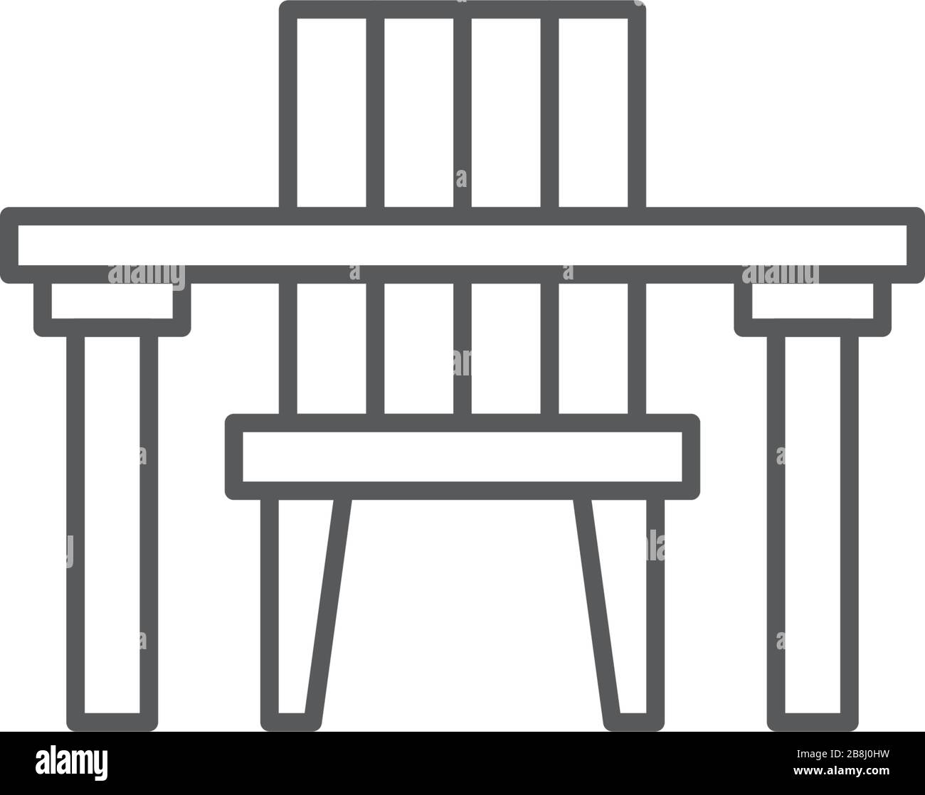 Chairs and table vector icon symbol isolated on white background Stock ...