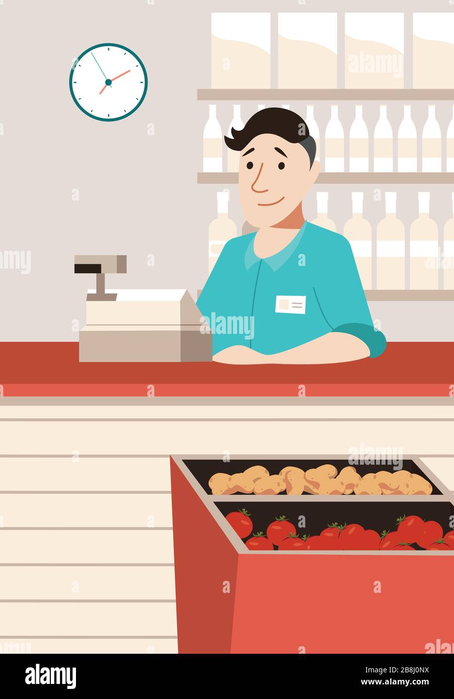 Customer Service Desk Cartoon Character Stock Photos & Customer Service ...