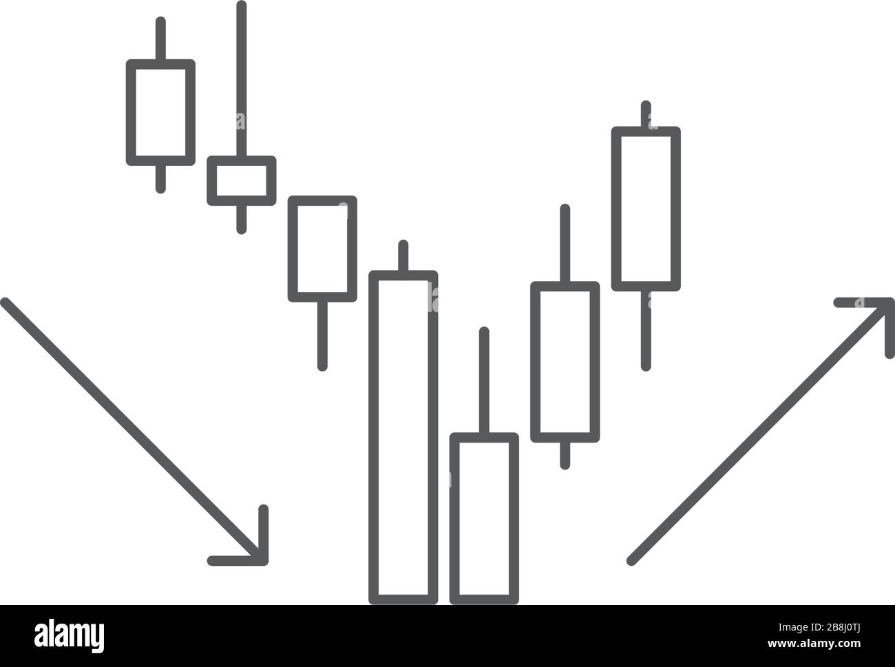 Candlestick chart vector icon symbol trading isolated on white ...