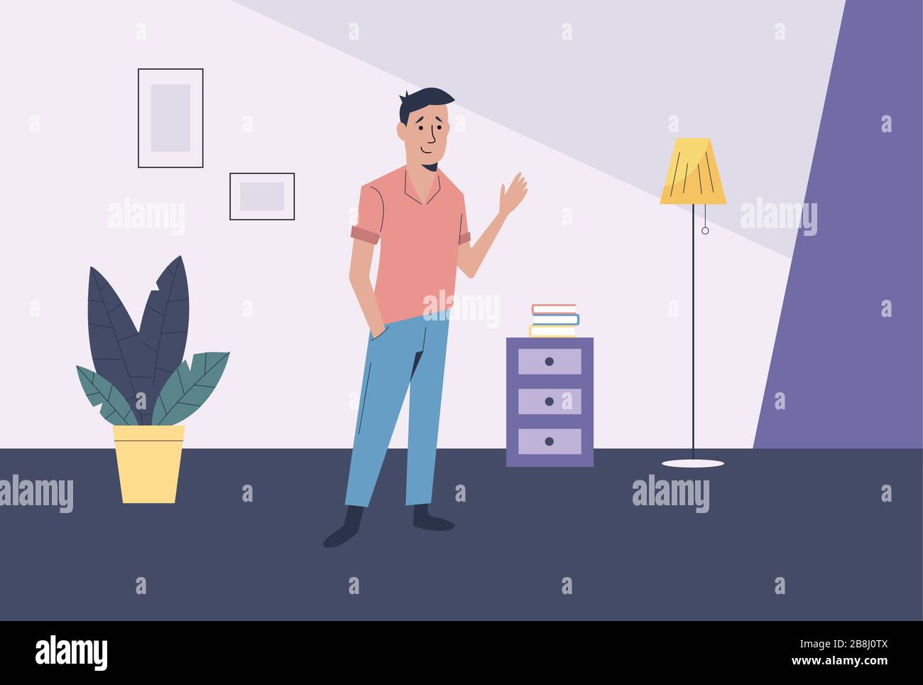 Young man key house Stock Vector Images - Alamy