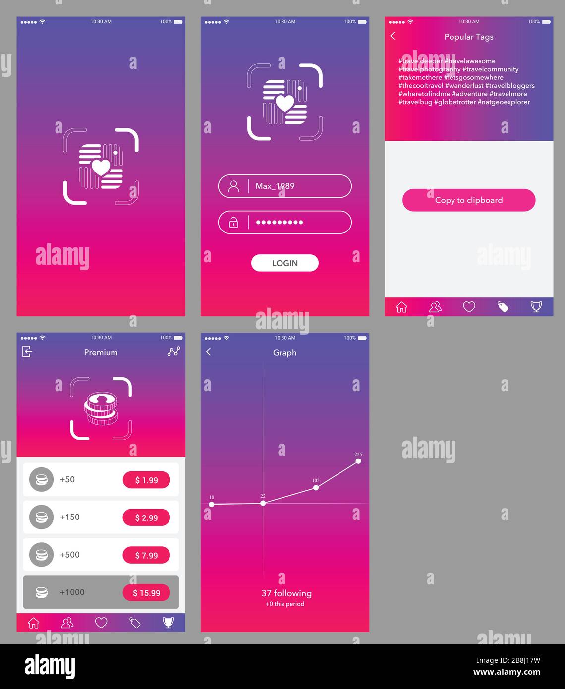 analyzer app ui design app user interface Stock Vector Image & Art - Alamy