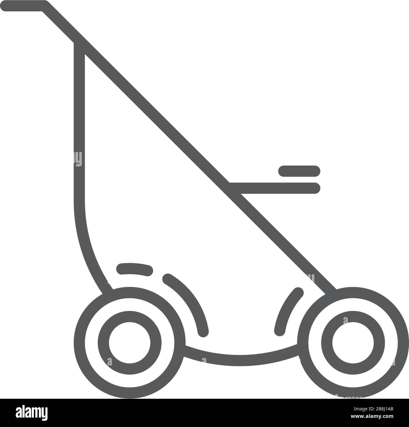 Baby stroller vector icon symbol tool isolated on white background ...