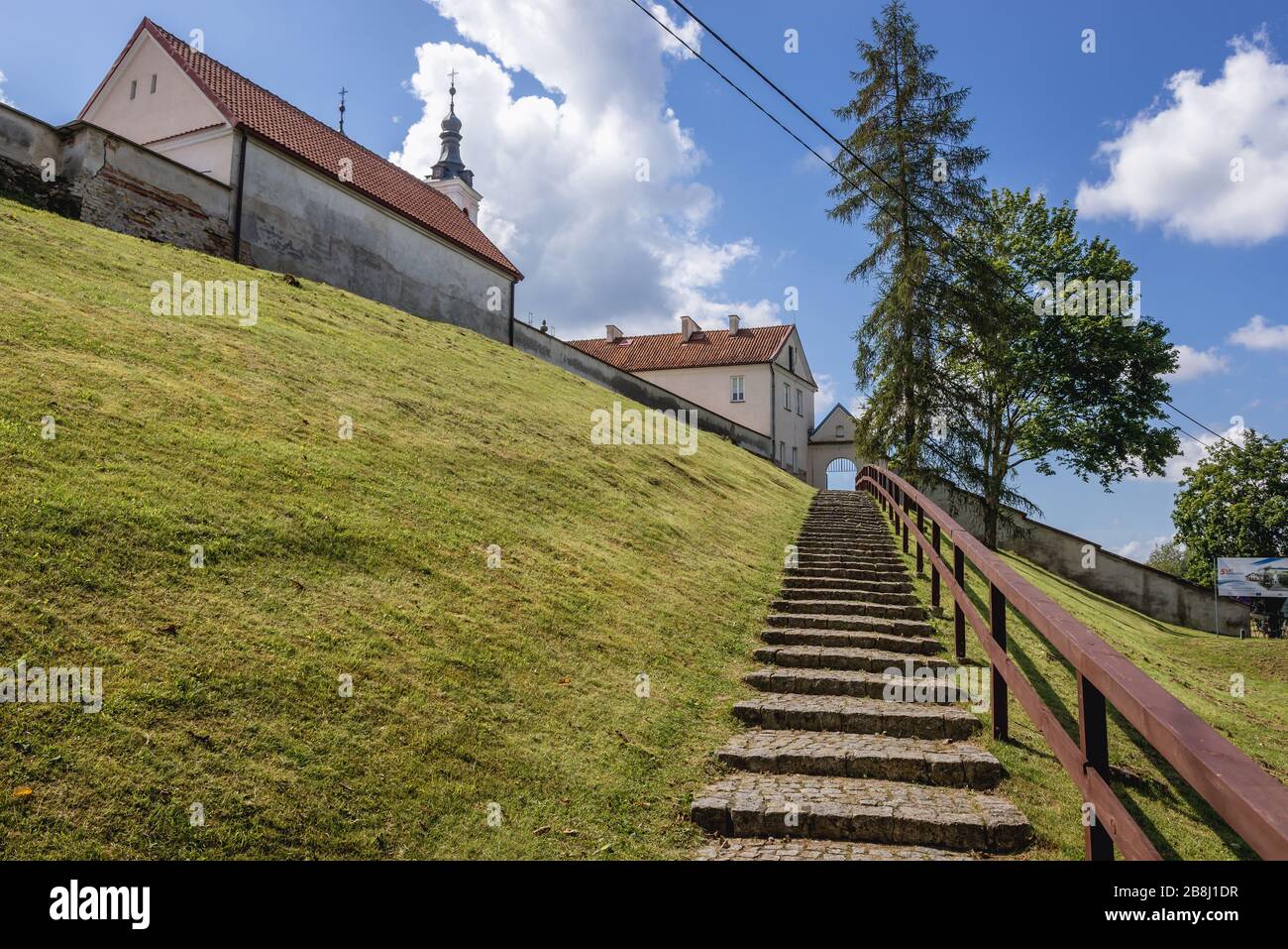 Stairs to area of Post-Camaldolese Monastery in Wigry village within ...