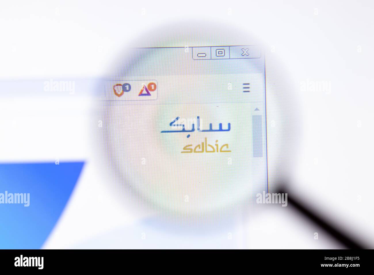 Los Angeles, California, USA - 20 March 2020: SABIC company logo on ...